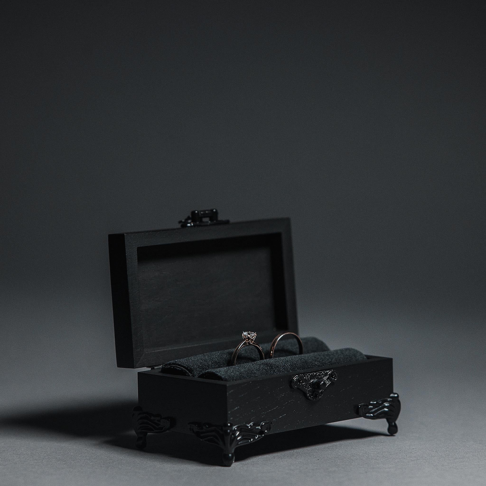 Black Ring Boxes: Handmade Wedding & Engagement Ring Holders